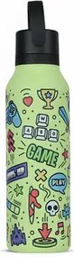 Runbott Mii Retro Gamer Sharp Green / Termoláhev / 600 ml / nerez / va