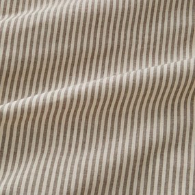 Taupe povlečení na dvoulůžko 200x200 cm Cotton Rich Narrow Woven Stripe – Pineapple Elephant