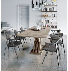 Jídelní stůl rozkládací Ettore 160-200x75x90 cm (dub sonoma)
