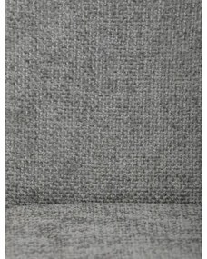 Židle jídelní šedá látka černé kovové nohy otočná 90° DCH-T1122 GREY2