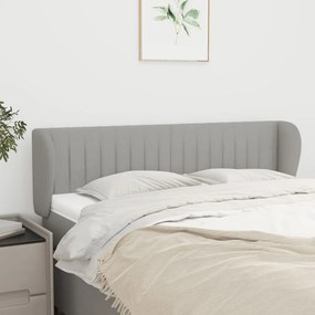 Čelo postele typu ušák světle šedé 147x23x78/88 cm textil 3117380