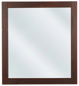 Koupelnové zrcadlo s dřevěným rámem Retro Hnědé ALENIA