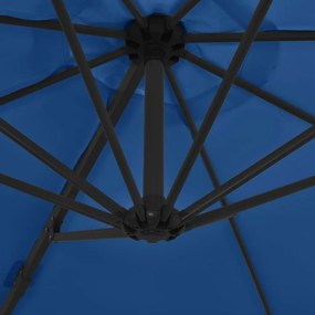Konzolový slunečník s ocelovou tyčí azurově modrý 300 cm,  46999