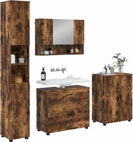 Sada koupelnového nábytku 4 ks Kouřový dub 35 x 30 x 192 cm 3393088