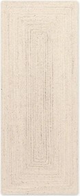 Krémový oboustranný/ručně tkaný jutový běhoun 80x200 cm Juno – Hanse Home