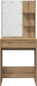 sada toaletního stolku s LED dub artisan kompozitní dřevo 3329188