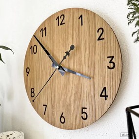 Nástěnné hodiny z dubového dřeva – moderní minimalistický design I SENTOP MAS002-A-akcia20