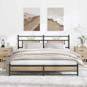 Kovový rám postele bez matrace dub sonoma 183 x 213 cm 3325121