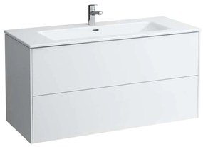 Laufen Pro S - Skříňka s umyvadlem, 120x61x50 cm, 2 zásuvky, lesklá bílá H8649632611041