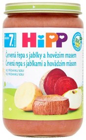 HiPP BIO červená řepa s jablky a hovězím masem 220 g