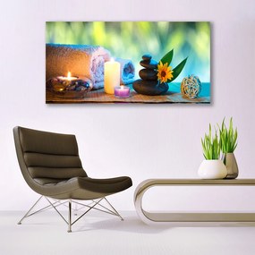 akrylový obraz Svíčky Ručník Umění 120x60 cm