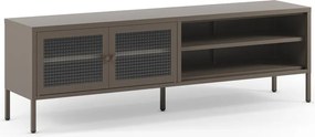 Šedý kovový TV stolek 160x50x35 cm Layna – Marckeric