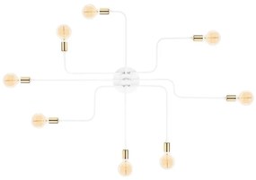 Přisazený lustr TRUVA 8xE27/40W/230V bílá/zlatá