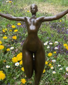 Modernistická bronzová socha Nahá žena MODERN ART