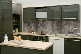 DIMEX | Fototapeta do kuchyně Stará popraskaná stěna KI-260-263 | 260 x 60 cm | šedá, béžová, černá