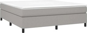 Rám postele s boxspringem světle šedý 180 x 200 cm textil 3120878