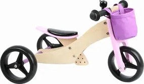 Small Foot Dřevěné odrážedlo Trike 2 v 1 růžová / od 12 měsíců
