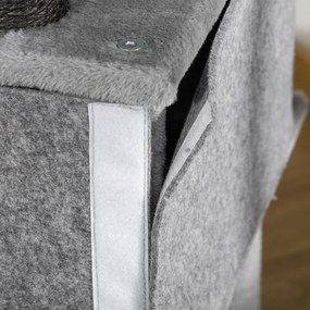 Strom pro kočky PawHut 48x48x107 cm s odnímatelným feltovým hnízdem, hammockem, plyšovými postelemi, více platformami, sisalovými sloupky a hračkami …