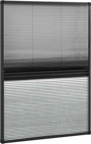 Plisovaná okenní síť proti hmyzu se zástěnou hliník 80 x 120 cm 148684