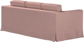 Potah na pohovku IKEA  Karlanda 3-místná nerozkládací, dlouhý barva růžová látka pletený vzor