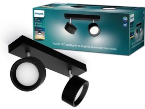 Philips - LED Bodové svítidlo BRACIA 2xLED/5,5W/230V černá