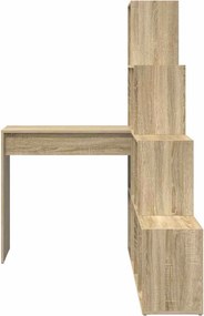Rohový psací stůl s policí Sonoma dub 101,5 x 149,5 x 149,5 cm 3337243