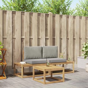 Venkovní pohovková souprava 3 ks Bílá a světlá šedá Polyester 3388180