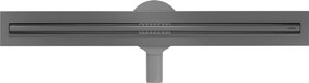 Mexen Flat 360° Slim sprchový žlab 70 cm, broušený grafit, 1E41070