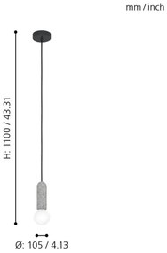 Eglo 39831 - Lustr na lanku GIACONECCHIA 1xE27/40W/230V