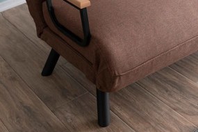 Designová rozkládací sedačka Hilarius 133 cm světle hnědá