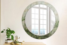 Kulaté dekorativní zrcadlo Kapradiny listy fi 80 cm
