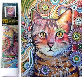 NORIMPEX Diamantové malování Udivená kočka / 30x40 cm