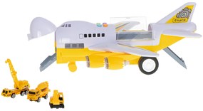 Creative Corner Letadlo Transporter + 6 vozů stavební vozidla boční/přední