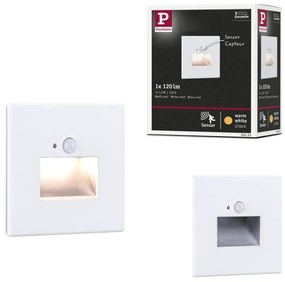 Paulmann 93133 Edge Quadro, svítidlo do stěny se senzorem, 1x1,2W LED 2700K, matná bílá, 8x8cm