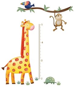 Dětský metr Safari. Samolepky Žirafa a opička.