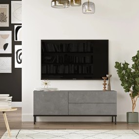 KALUNE DESIGN dřevěný TV stolek LIVA šedý 921YRD1110