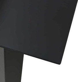 5dílný zahradní jídelní set černý sklo a ocel 3060208