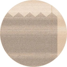 Kulatý koberec vlněný Agnella Tempo Natural Sera tmavě béžový Rozměr: průměr 300 cm