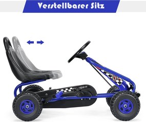 Costway Vozík Gokart s pedálem ruční brzdy Auto 30 kg Pedál Vozidlo