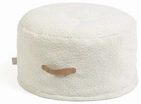Bílý puf Kave Home Adara, ø 50 cm