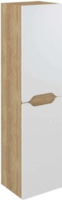 Sapho Wave - Skříňka vysoká 35x140x30 cm, 2x dvířka, P/L, bílá/dub alabama WA245-3022