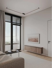 Matně černé hliníkové LED stmívatelné stropní svítidlo 4x309 cm Briana – Nova Luce