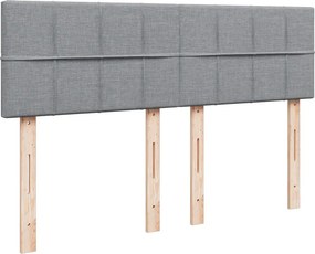 Box spring postel s matrací světle šedá 160 x 200 cm textil 3287119