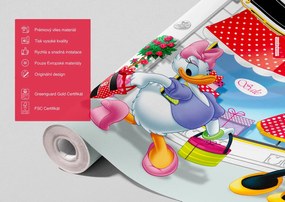 Dětská vliesová fototapeta na zed' Minnie a Daisy na nákupech, Disney | 202 x 90 cm | DFTDNH 5322