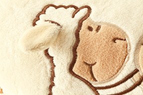 Wooline Plyšový polštářek válec s ovečkou