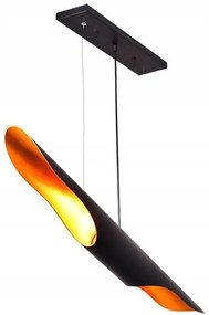 Toolight - Stropní lampa 1xE27 APP298-1CP Tuba 60cm, černá-zlatá, OSW-00857