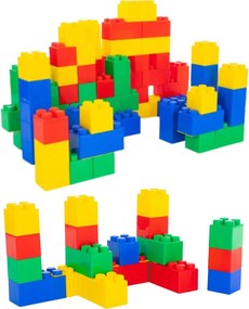 LEAN Toys Sada velkých barevných stavebních kostek v tašce, 28,5 × 9 × 9 cm, 20 ks.