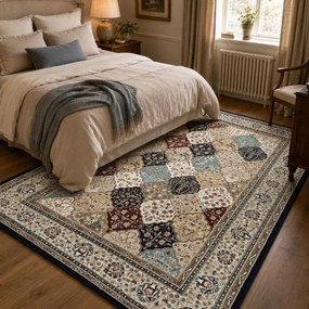 Angel Carpet, Kusový koberec Sultan 25 Blue/red, 60x110, vícebarevná, kancelář