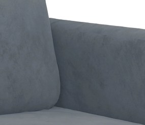 vidaXL 3dílná sedací souprava s polštáři samet [3202025] Barva: Tmavě šedá