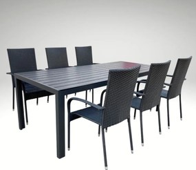 Vikio Zahradní set 190x90 pro 6 osob DT254-190 antracit